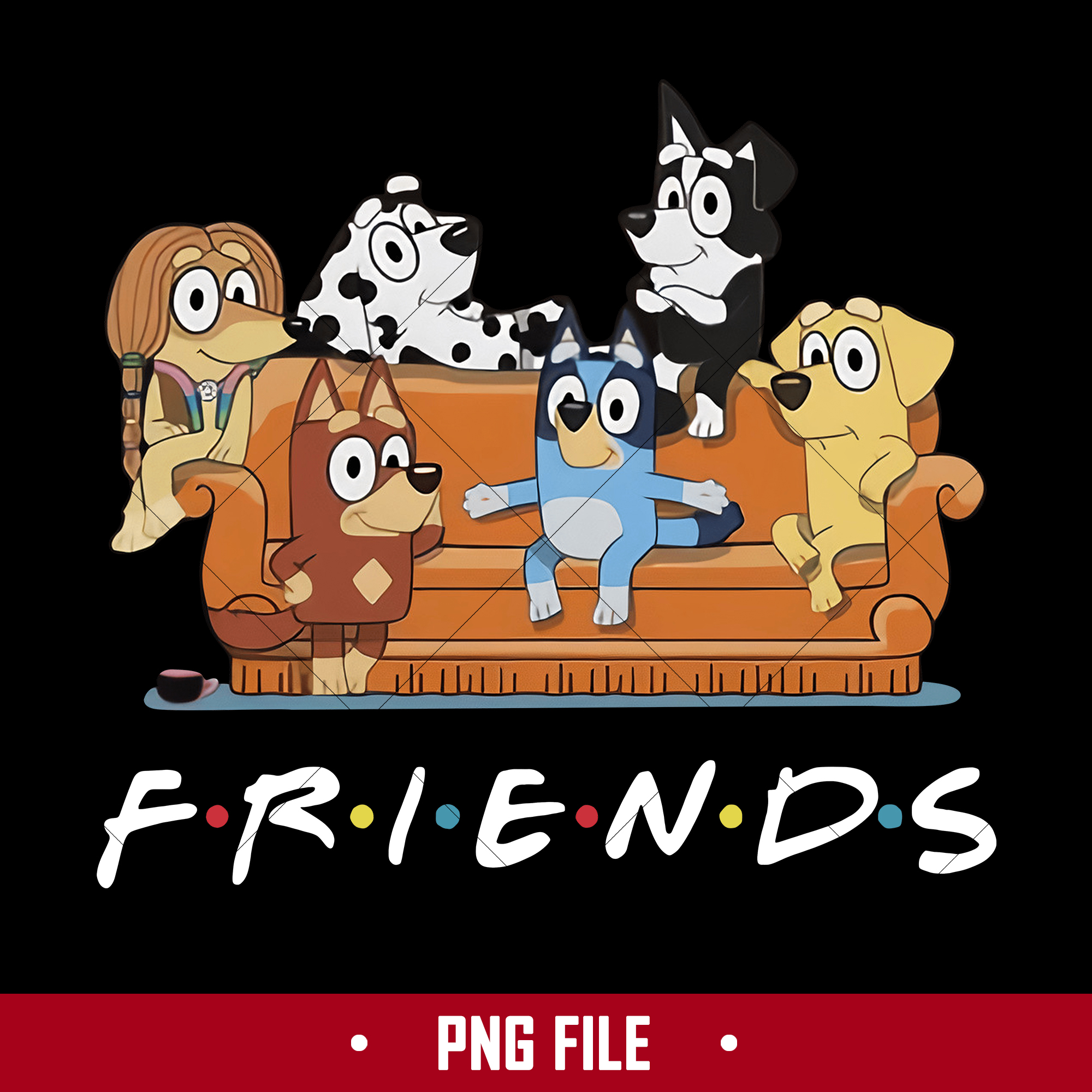Bluey Friends Png, Bluey Png, Cartoon Png Digital File | Inspire Uplift