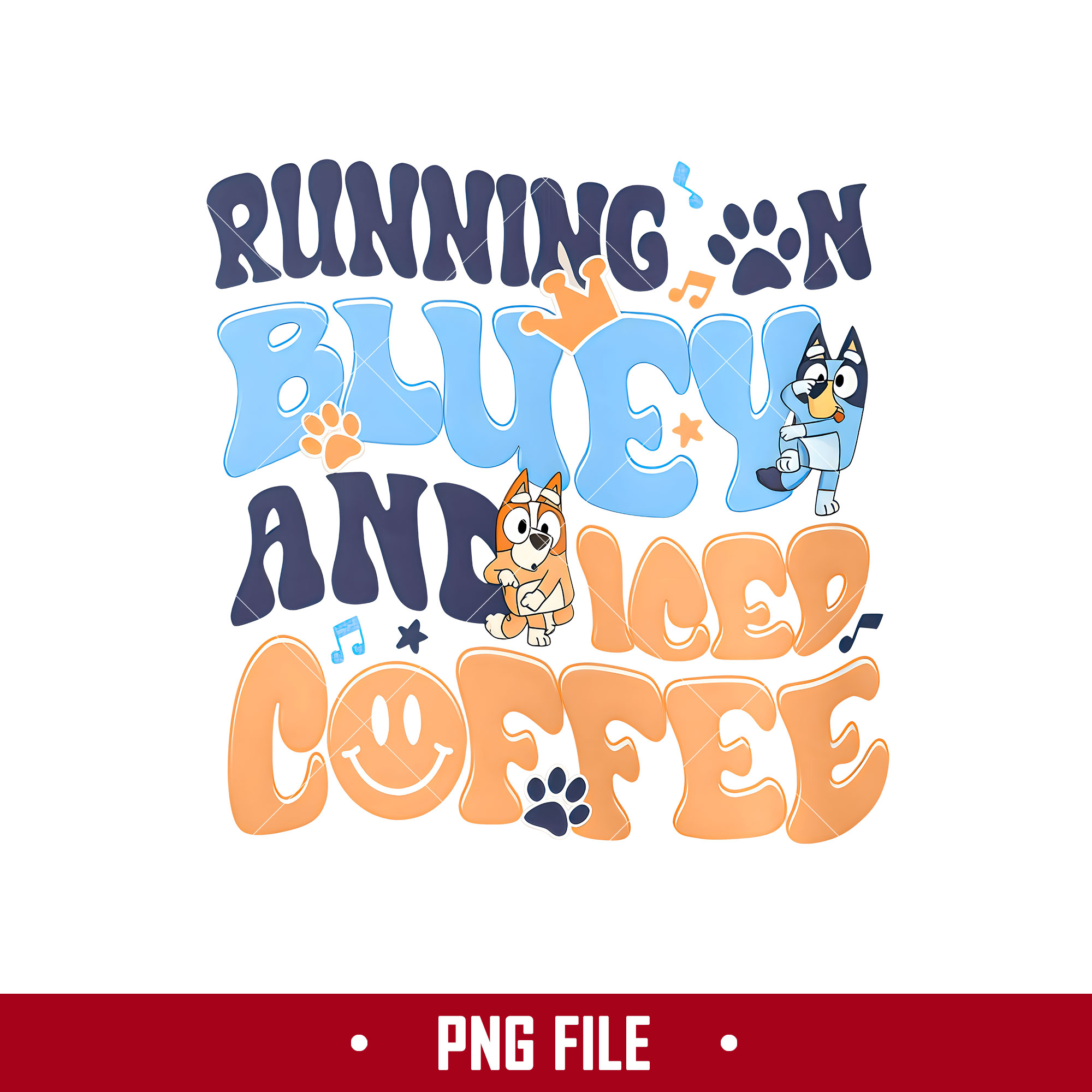 Running On Bluey And Iced Coffee Png, Bluey Png, Cartoon Png | Inspire ...