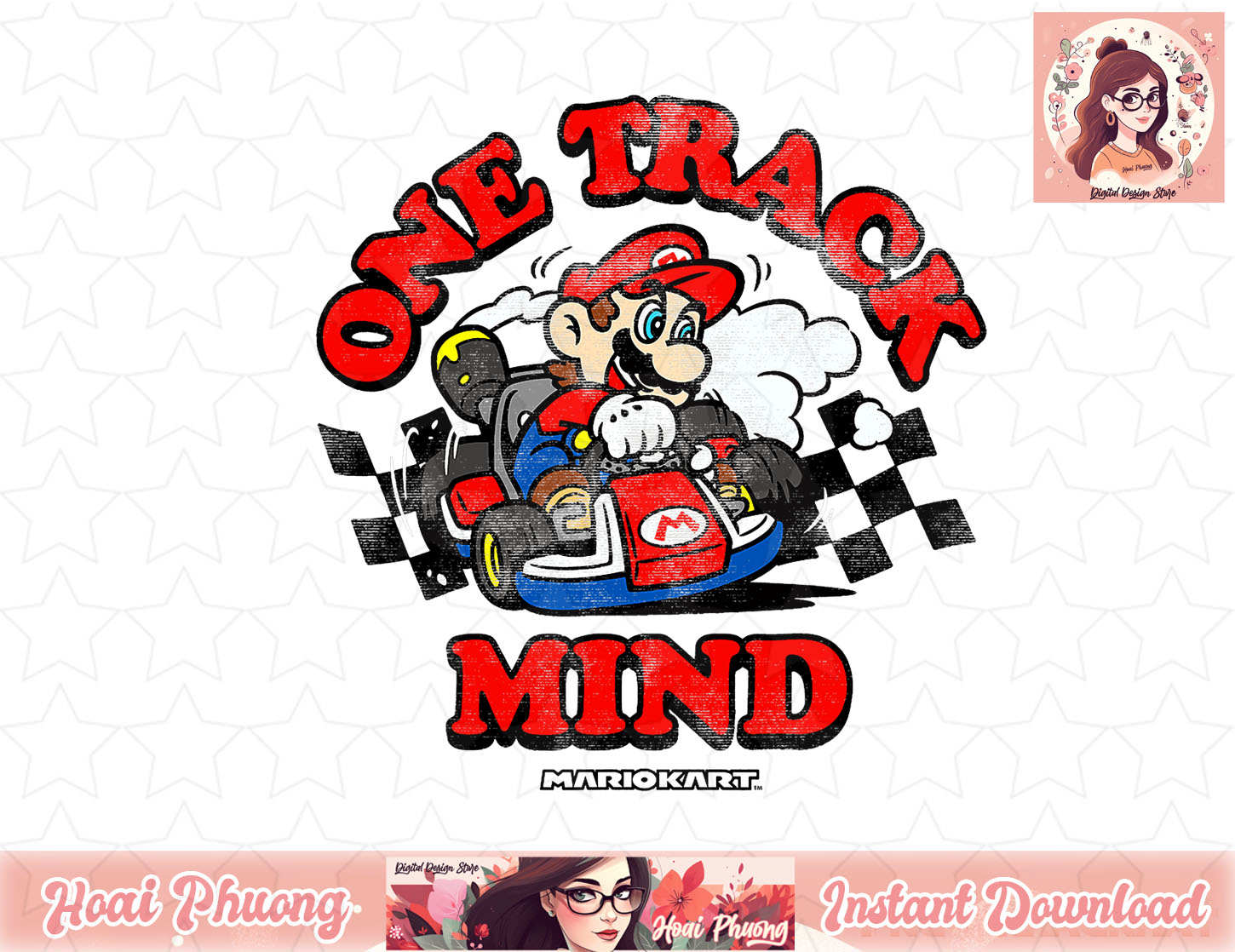 Nintendo Mario Kart One Track Mind Graphic PNG Sublimation D | Inspire ...