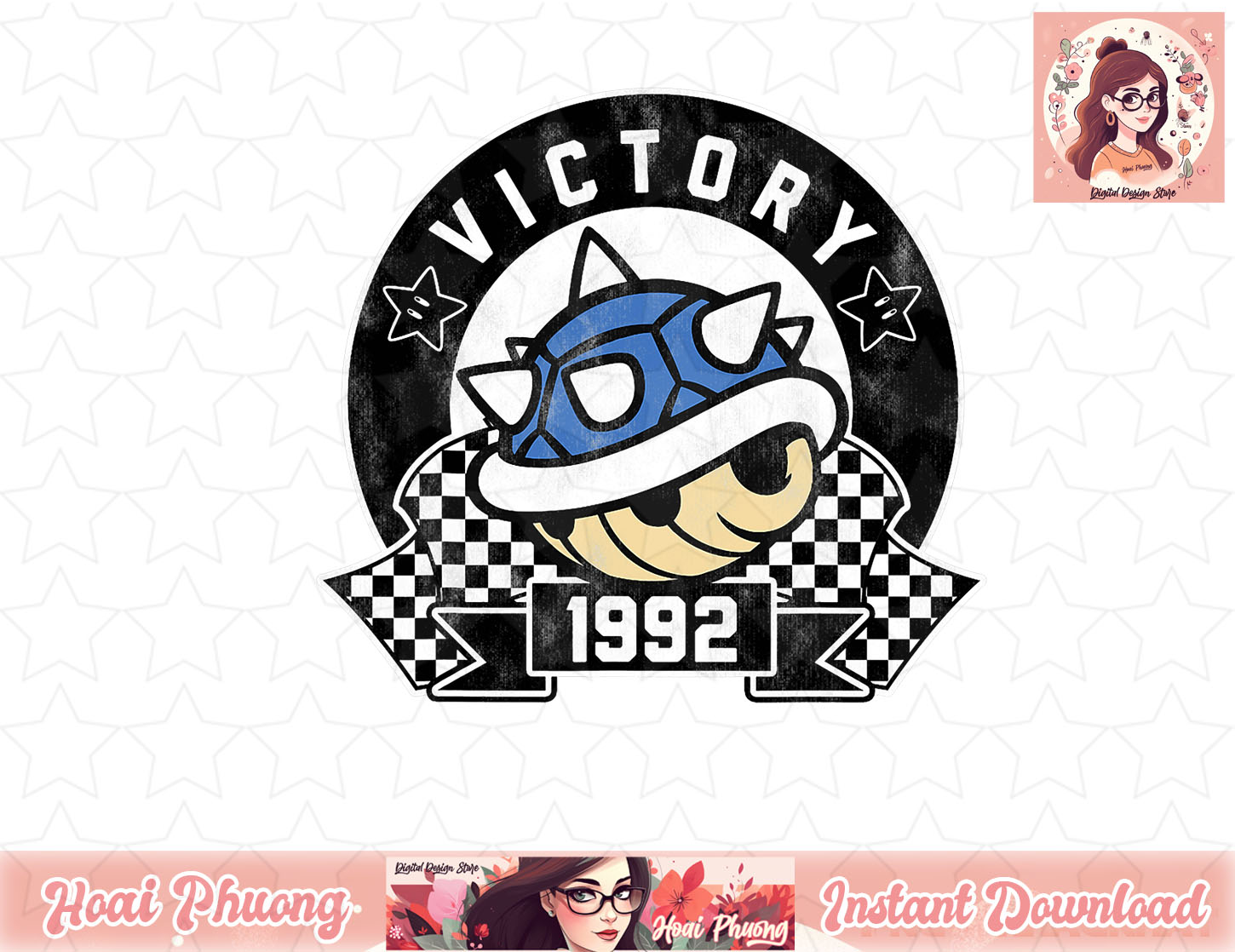 Nintendo Mario Kart Spiny Shell Victory Graphic PNG Sublimat - Inspire ...