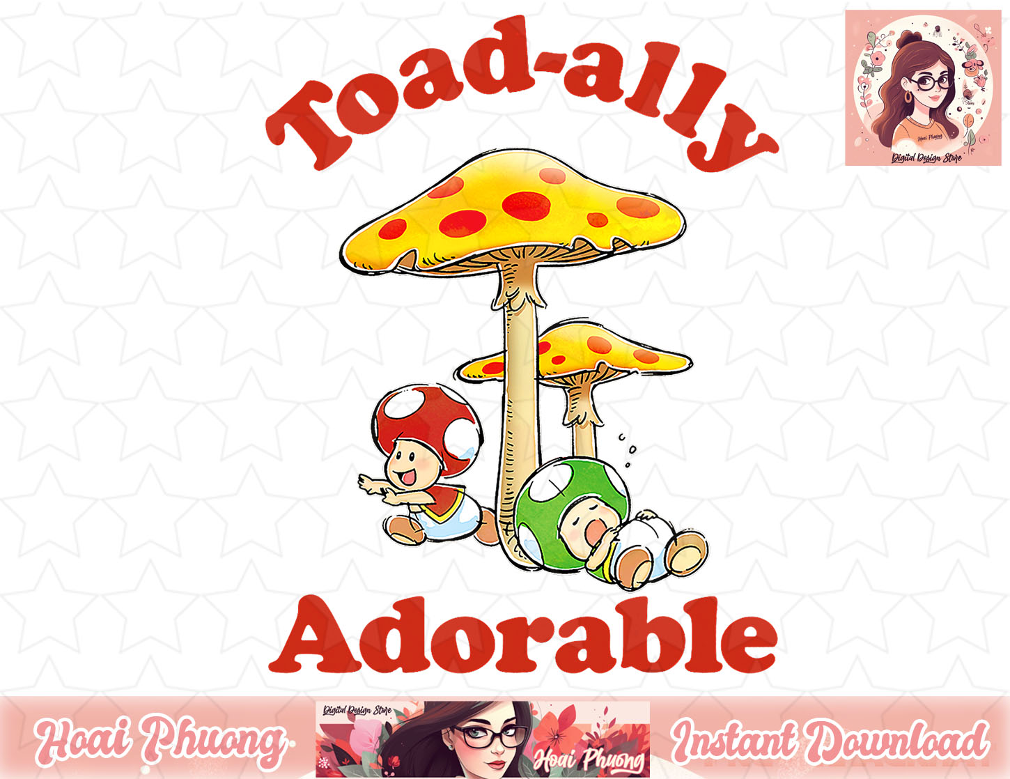 Nintendo Super Mario Adorable Toads Retro Graphic PNG Sublim - Inspire ...