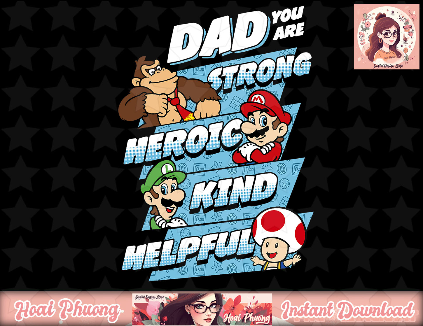 Nintendo Super Mario Dad You Are Graphic PNG Sublimation Des - Inspire ...