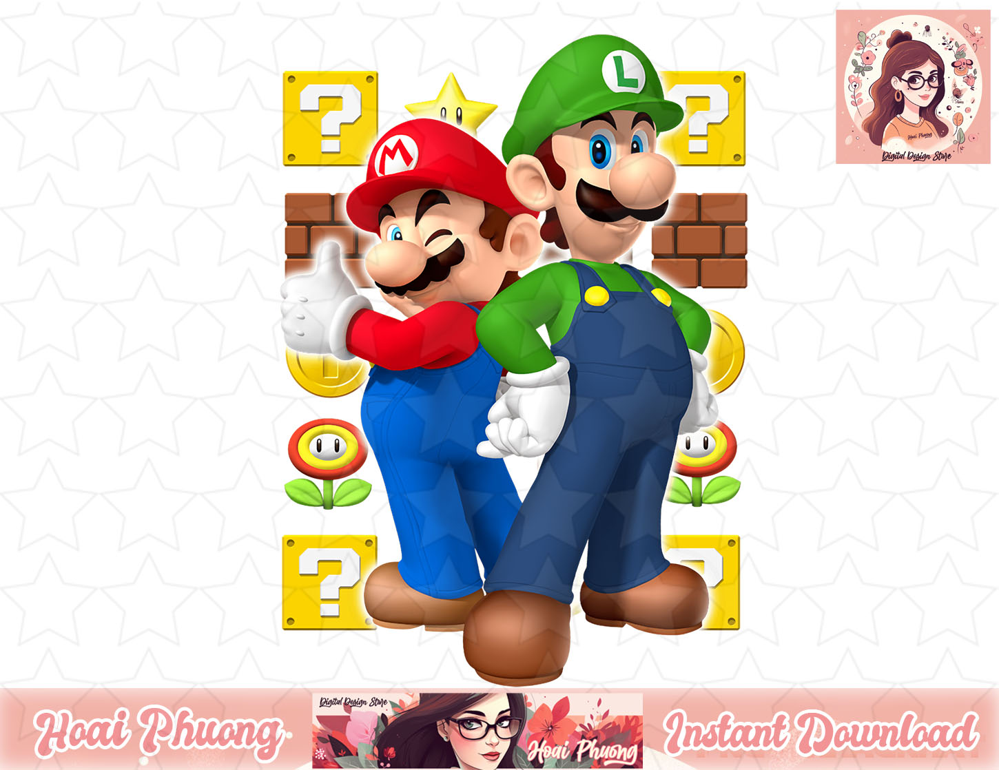 Nintendo Super Mario Luigi Thumbs Up PNG Sublimation Design, - Inspire ...