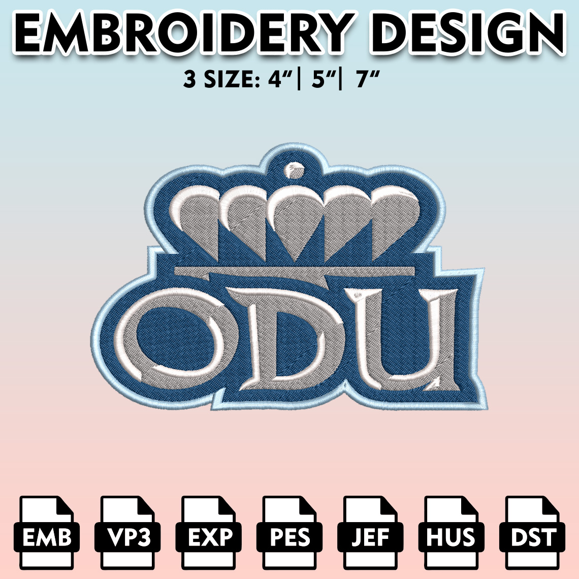 NCAA Logo Embroidery Designs, NCAA Old Dominion, Old Dominio | Inspire ...