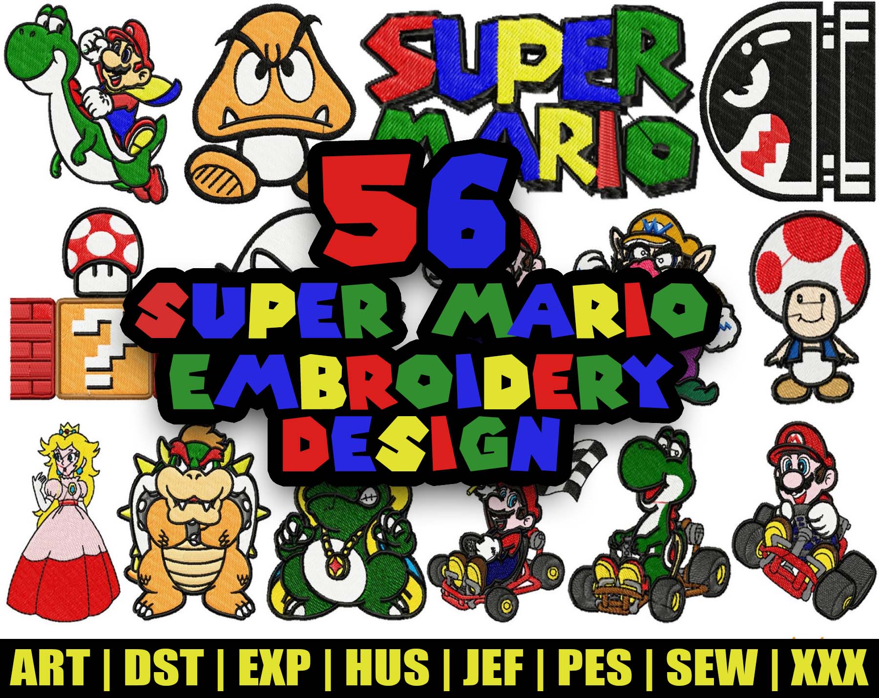 56 Files Supper Mario Embroidery Designs, Supper Mario Embro - Inspire ...
