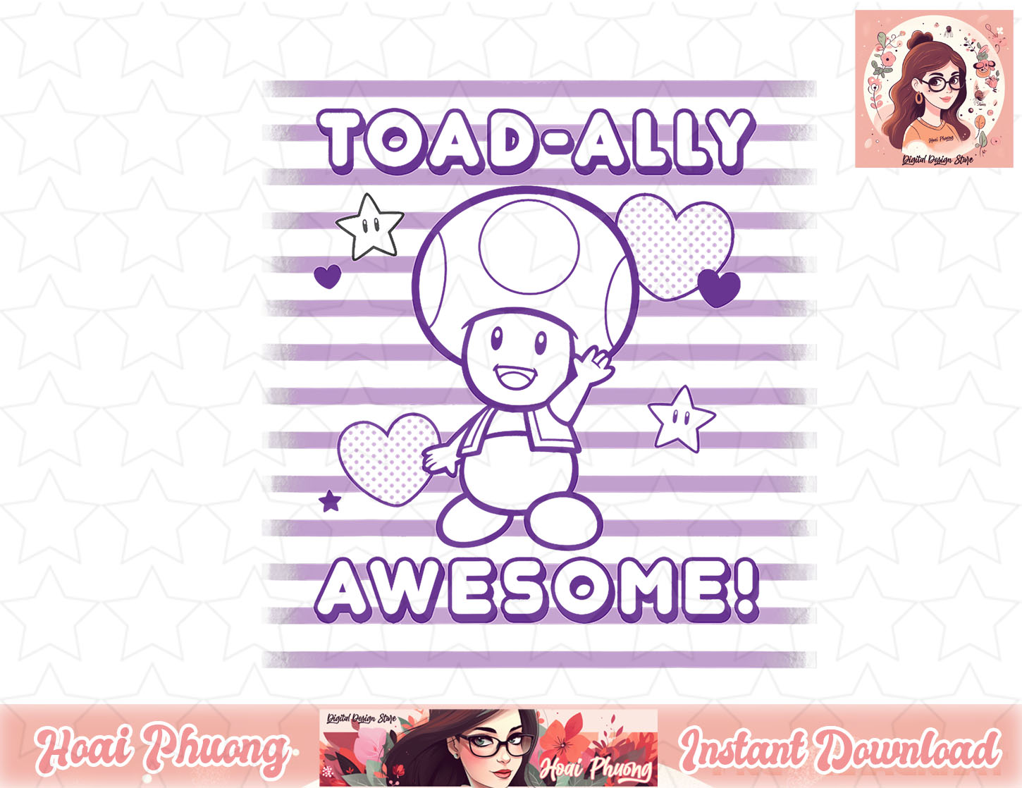 Nintendo Super Mario Toad-Ally Awesome Cute Graphic PNG Subl | Inspire ...