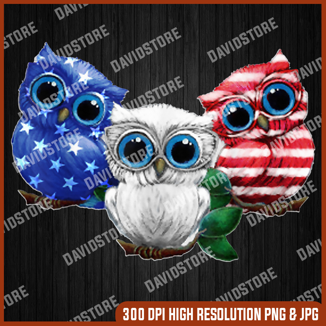Owl American Flag 4th Of July Memorial day, American Flag, I - Inspire ...