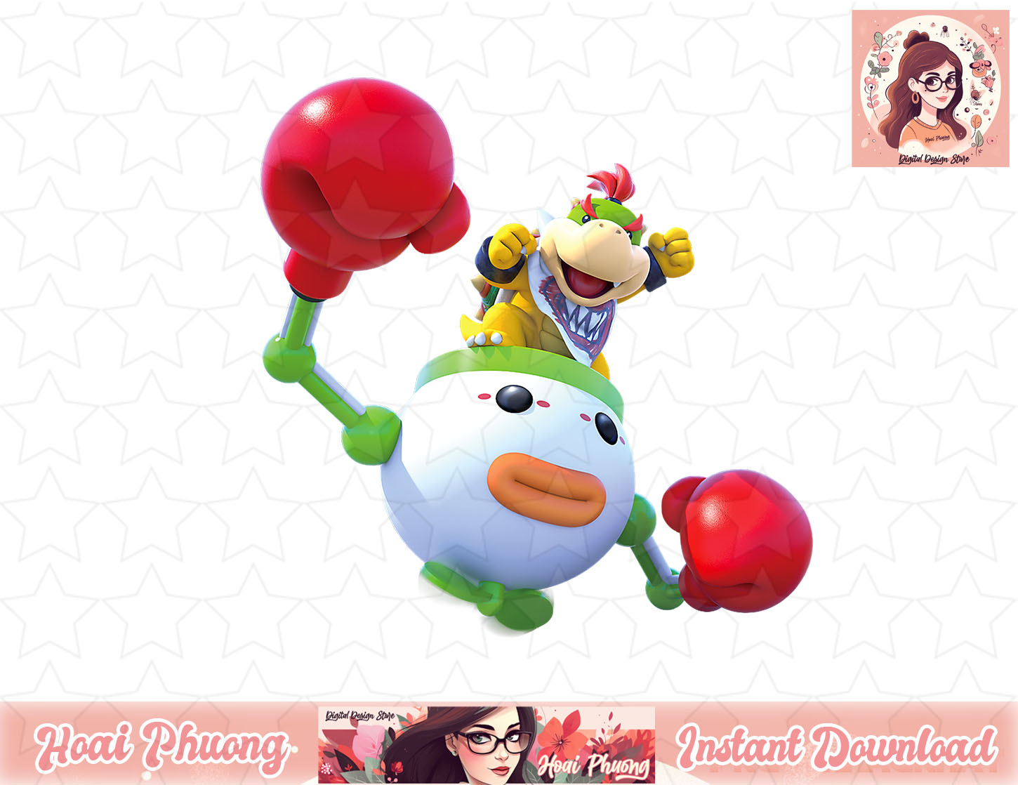 Super Mario Baby Bowser 3D Poster PNG Sublimation Design, Di - Inspire ...