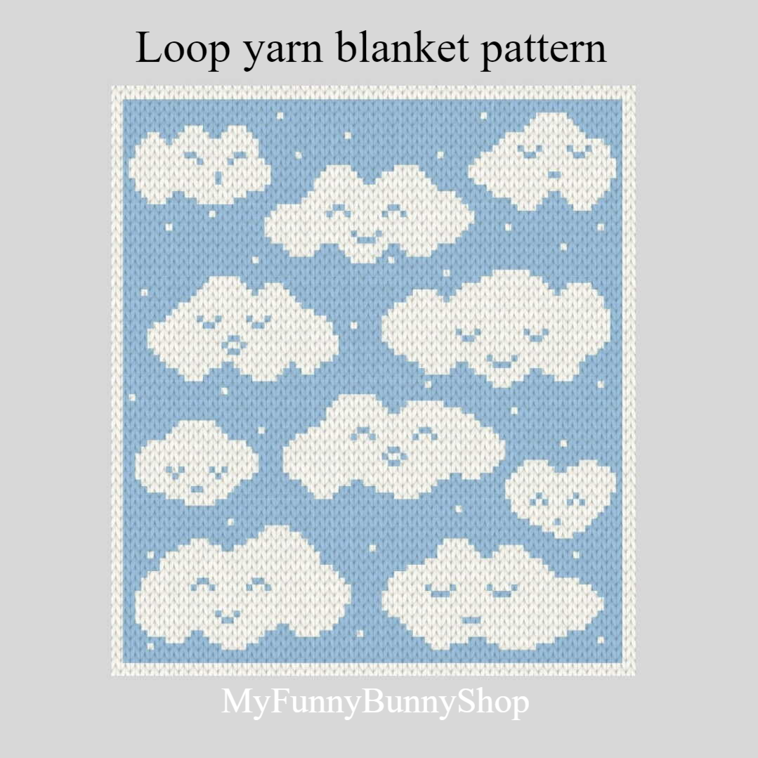 Loop yarn Clouds blanket pattern PDF | Inspire Uplift