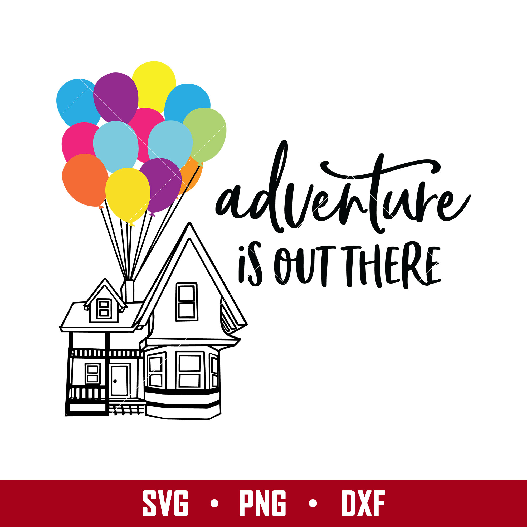 Adventure Is Out There Svg, Flying House Svg, Hot air balloo | Inspire ...