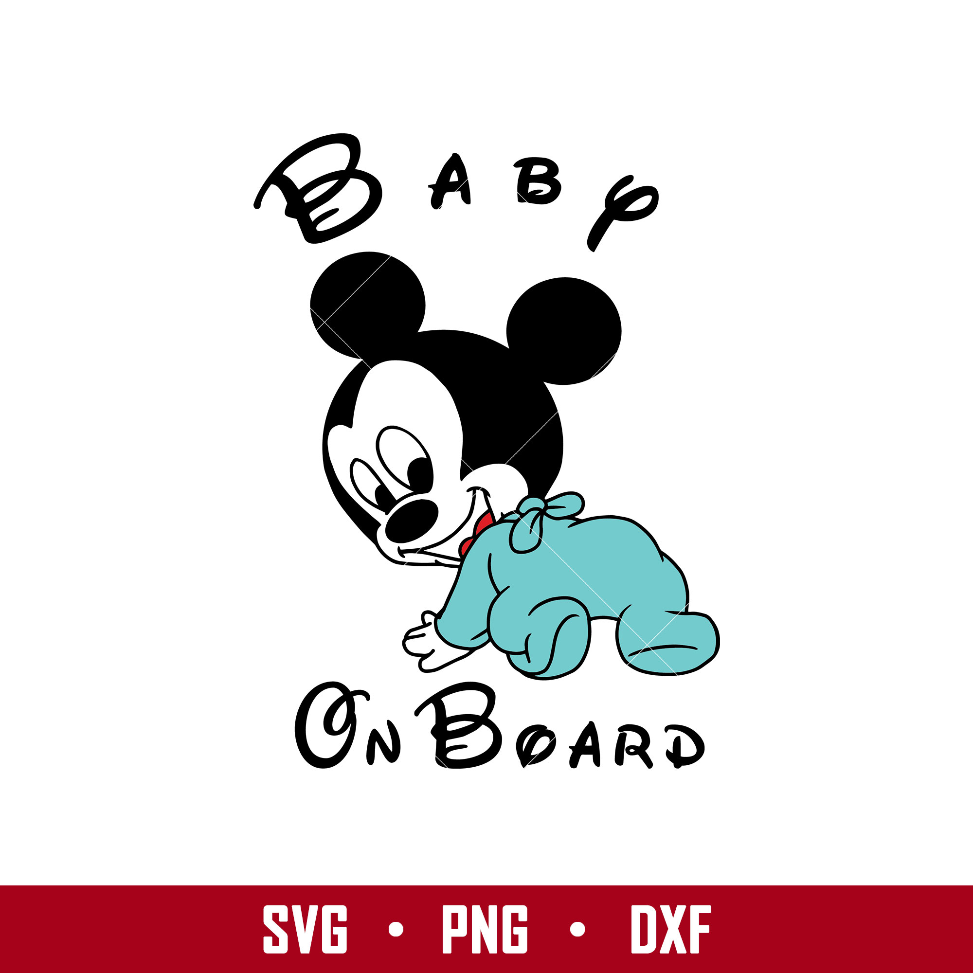 Baby on Board Mickey Svg, Mickey Mouse Svg, Disney Svg, Png | Inspire ...