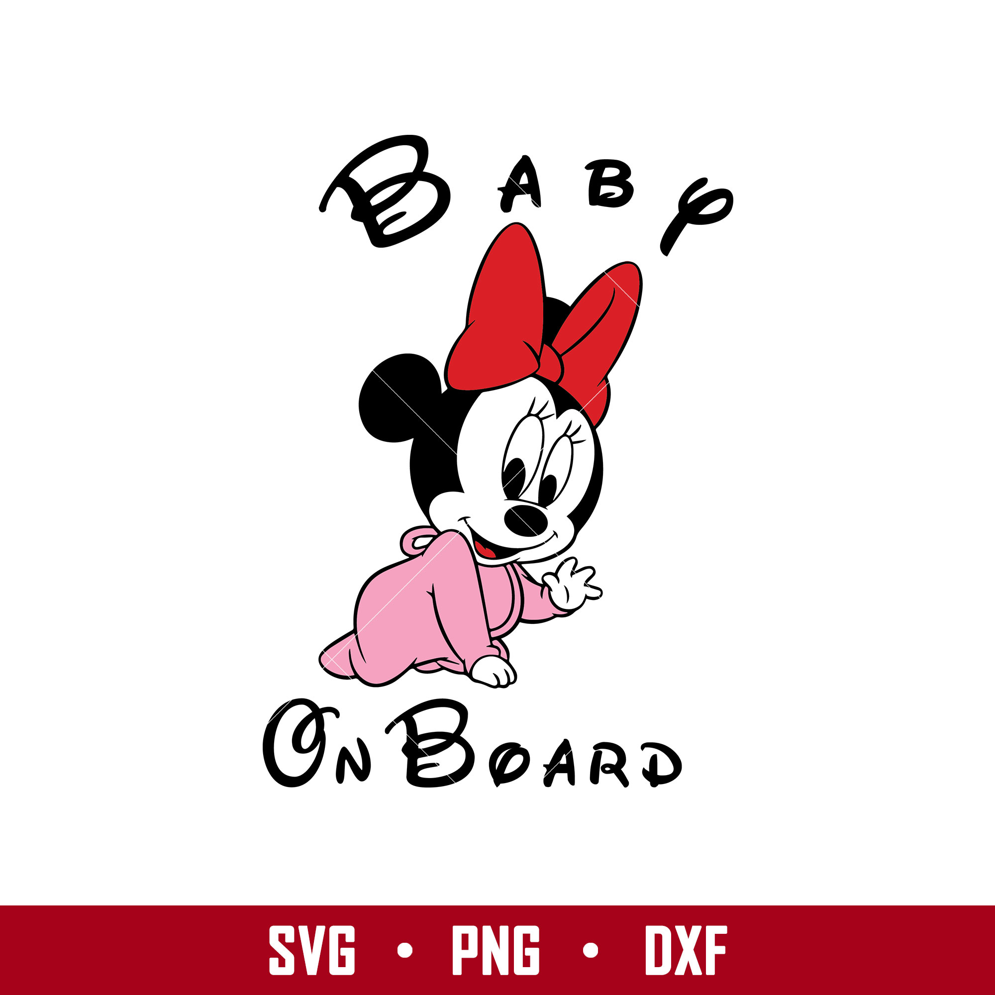 Baby on Board Minnie Svg, Minnie Mouse Svg, Disney Svg, Png | Inspire ...