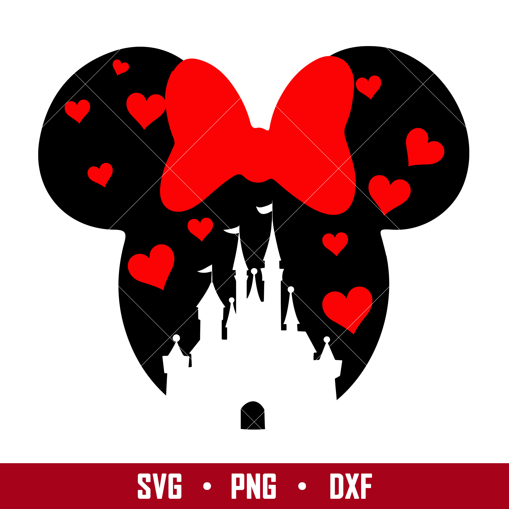 Disney Castle Minnie Heart Svg, Disney Svg, Png Eps Digital - Inspire ...