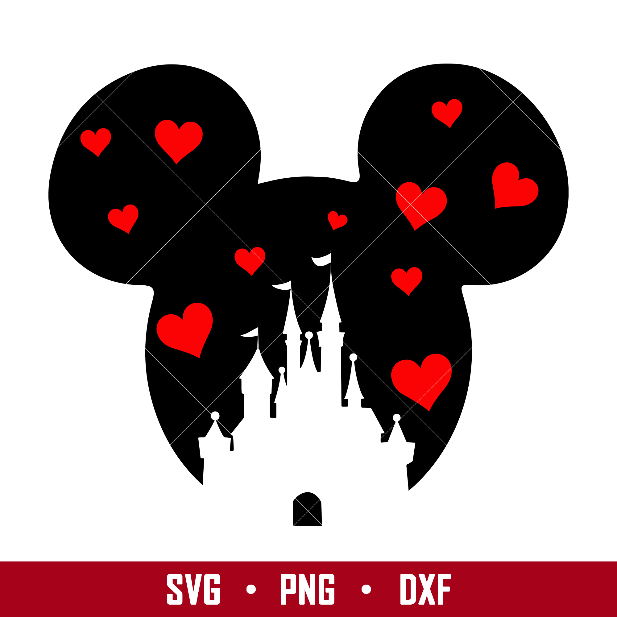 Disney Castle Mickey Heart Svg, Mickey Mouse Svg, Disney Svg | Inspire ...