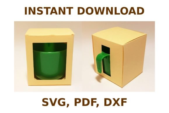 Mug Box Template, Box Template SVG, SVG Files, SVG, Cricut | Inspire Uplift