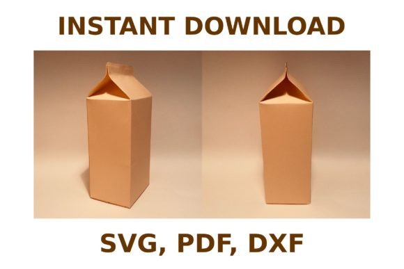 Milk Box Template, Box Template SVG, SVG Files, SVG, Cricut - Inspire ...