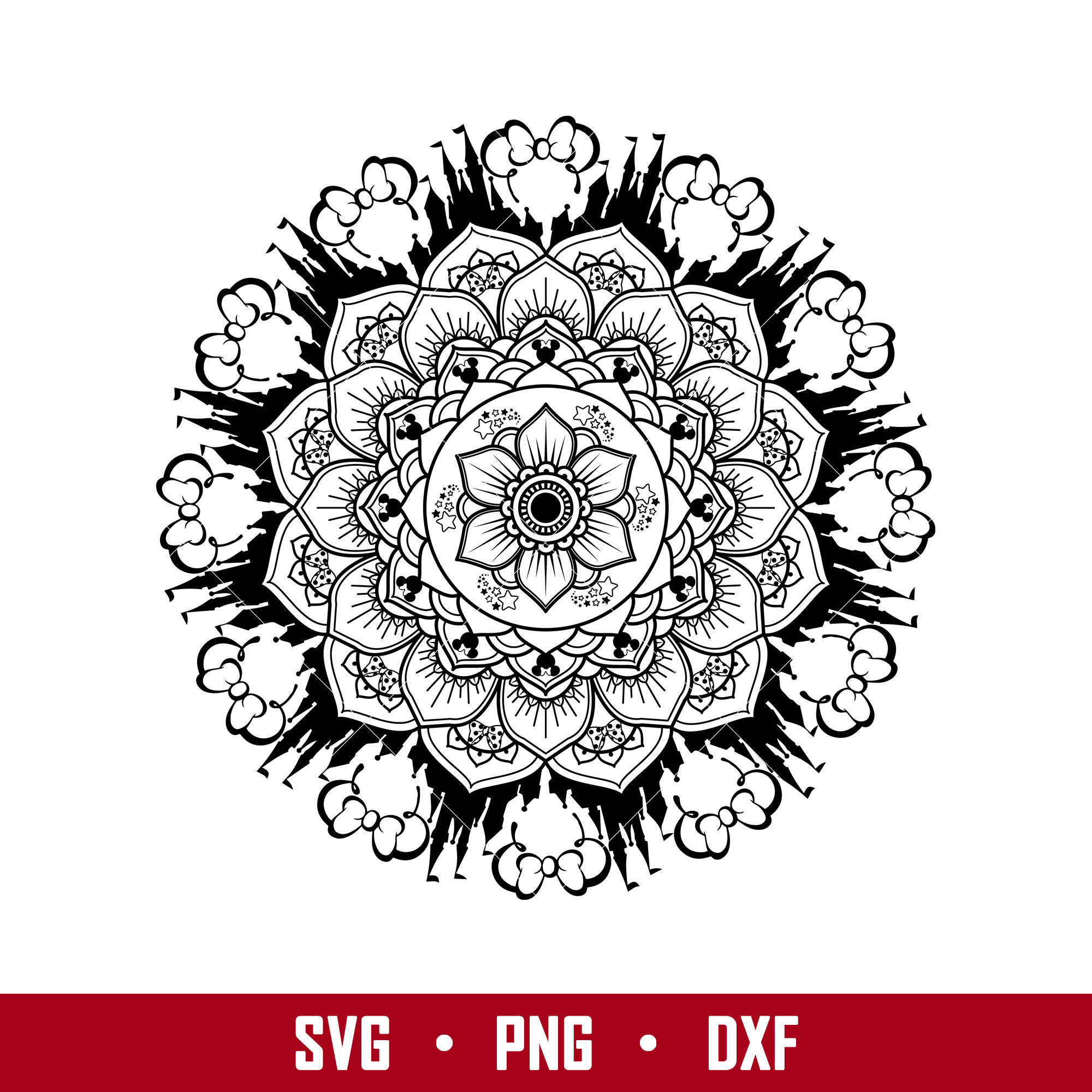 Disney Minnie Mandala Svg, Minnie Svg, Disney Svg, Png Eps D | Inspire ...