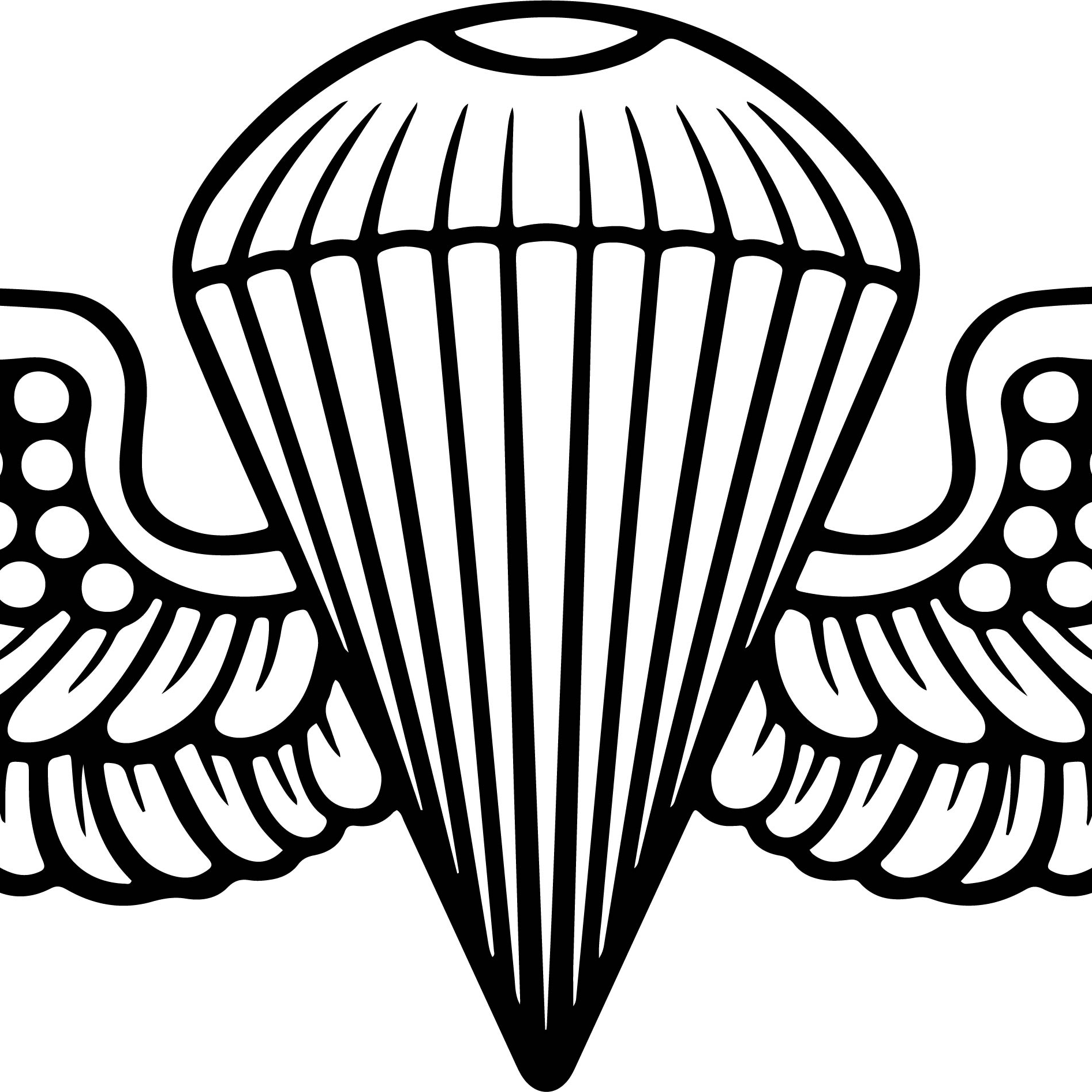 Navy Parachutist Insignia Vector File., SVG Engraving,Digita - Inspire ...