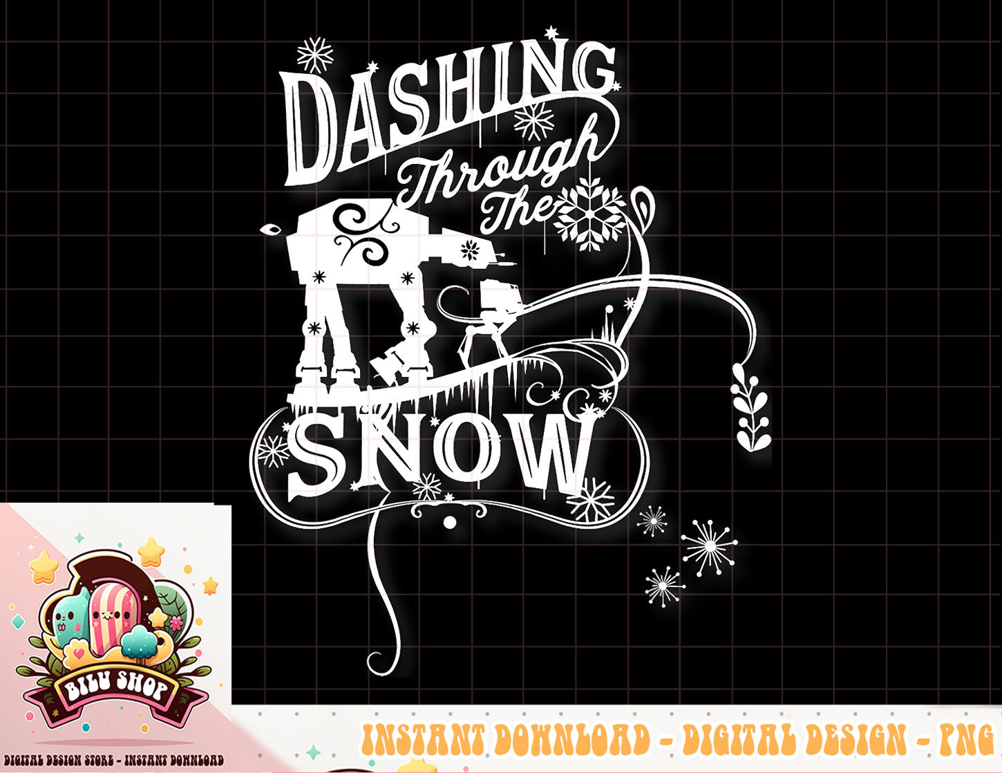 Star Wars AT-AT AT-ST Dashing Through Snow Christmas png | Inspire Uplift