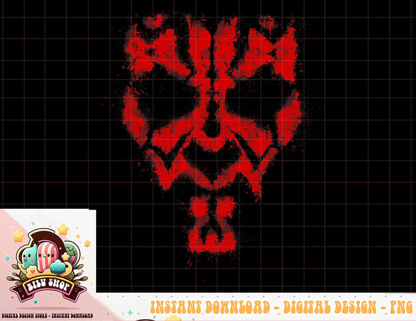 Star Wars Darth Maul Spray Paint Face png | Inspire Uplift