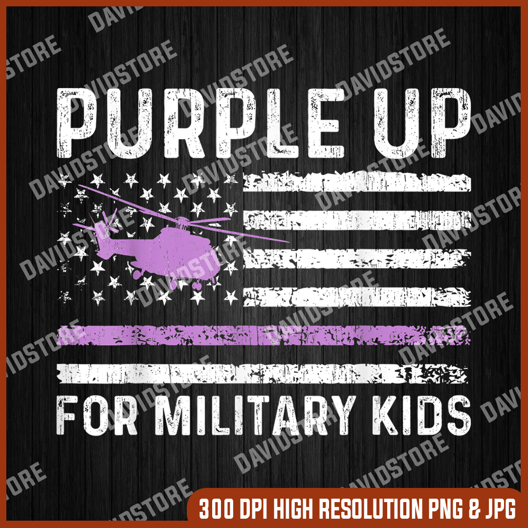 Purple Up For Military Kids Png, Military Child Png, Digital | Inspire ...