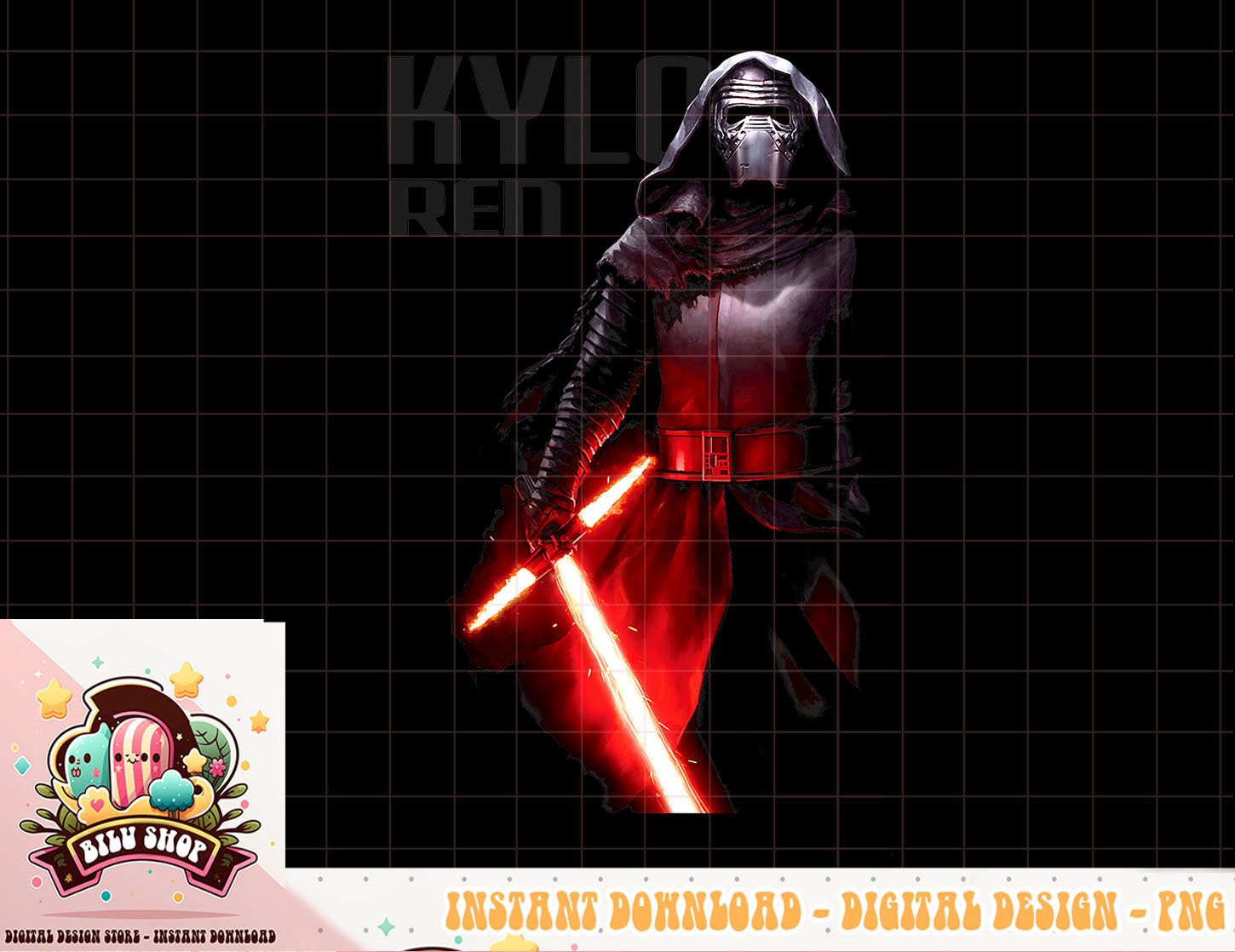 Star Wars Kylo Ren Dark Station Poster png | Inspire Uplift