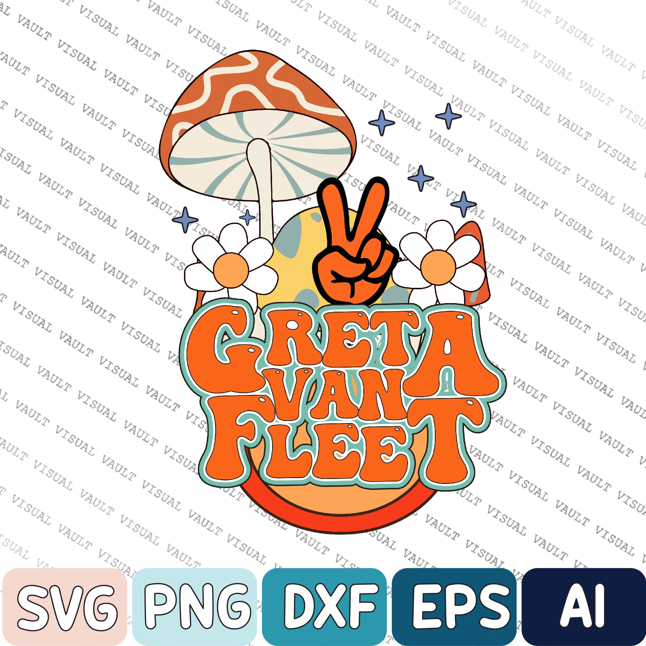 Greta Van Fleet Merch, 2023 Tour Svg, Groovy Greta Van Fleet | Inspire ...