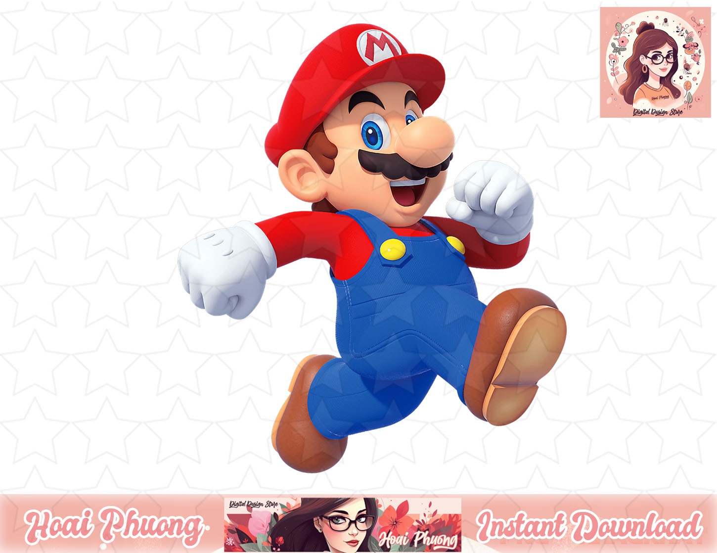 Super Mario Running Mario 3D Poster PNG Sublimation Design, - Inspire ...