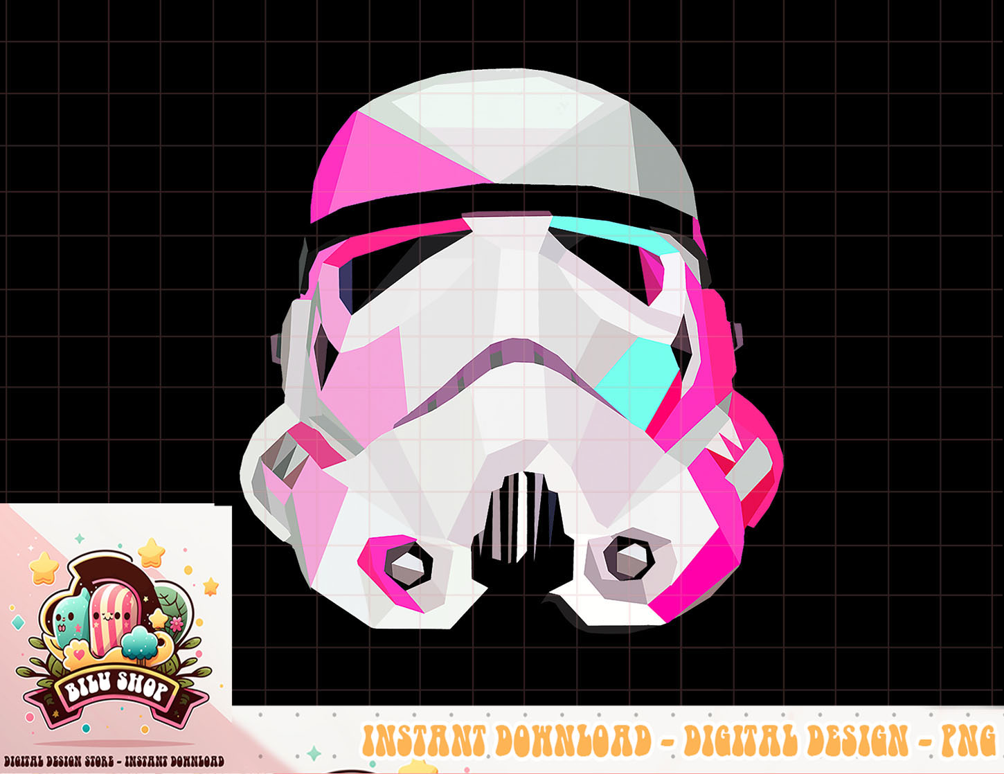 Star Wars Stormtrooper GeometricPrism Helmet Graphic png | Inspire Uplift