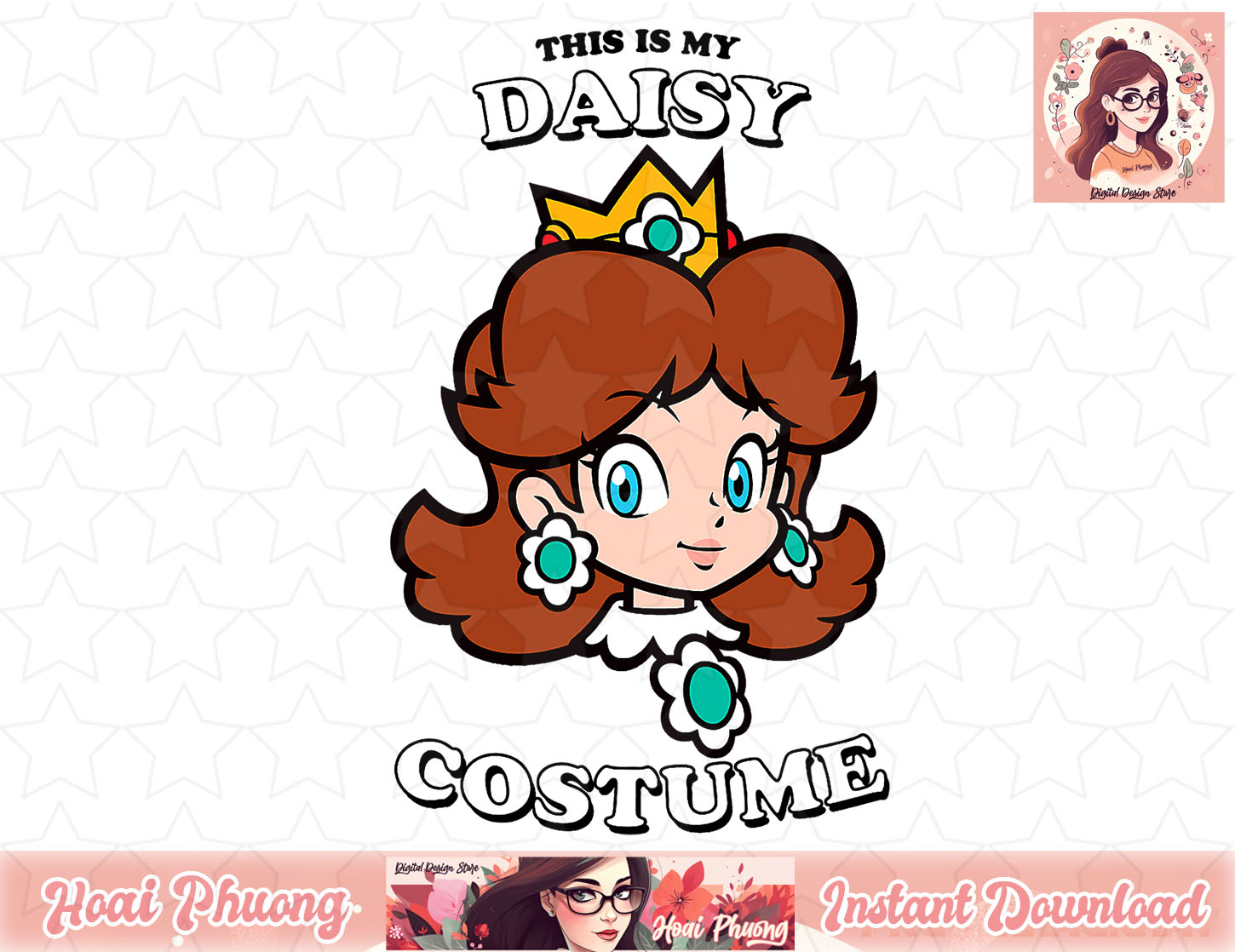 Super Mario This Is My Daisy Costume PNG Sublimation Design, | Inspire ...
