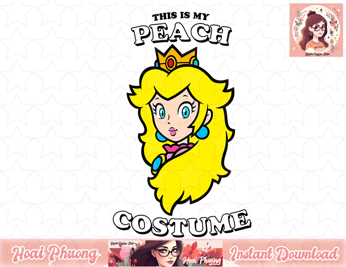Super Mario This Is My Peach Costume PNG Sublimation Design, | Inspire ...