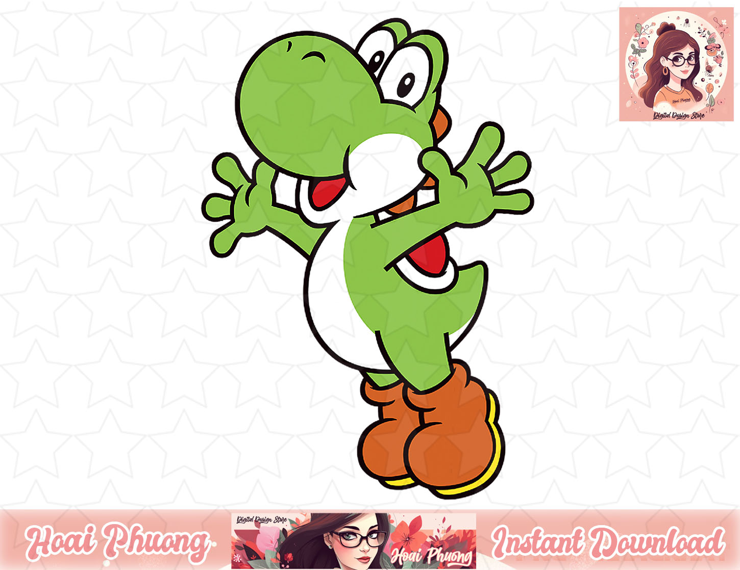 Super Mario Yoshi Classic Jump Portrait PNG Sublimation Desi | Inspire ...