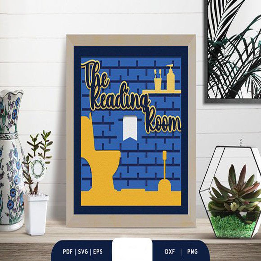 The Reading Room 3D Shadow Box SVG,Shadow Box Template, Pape | Inspire ...