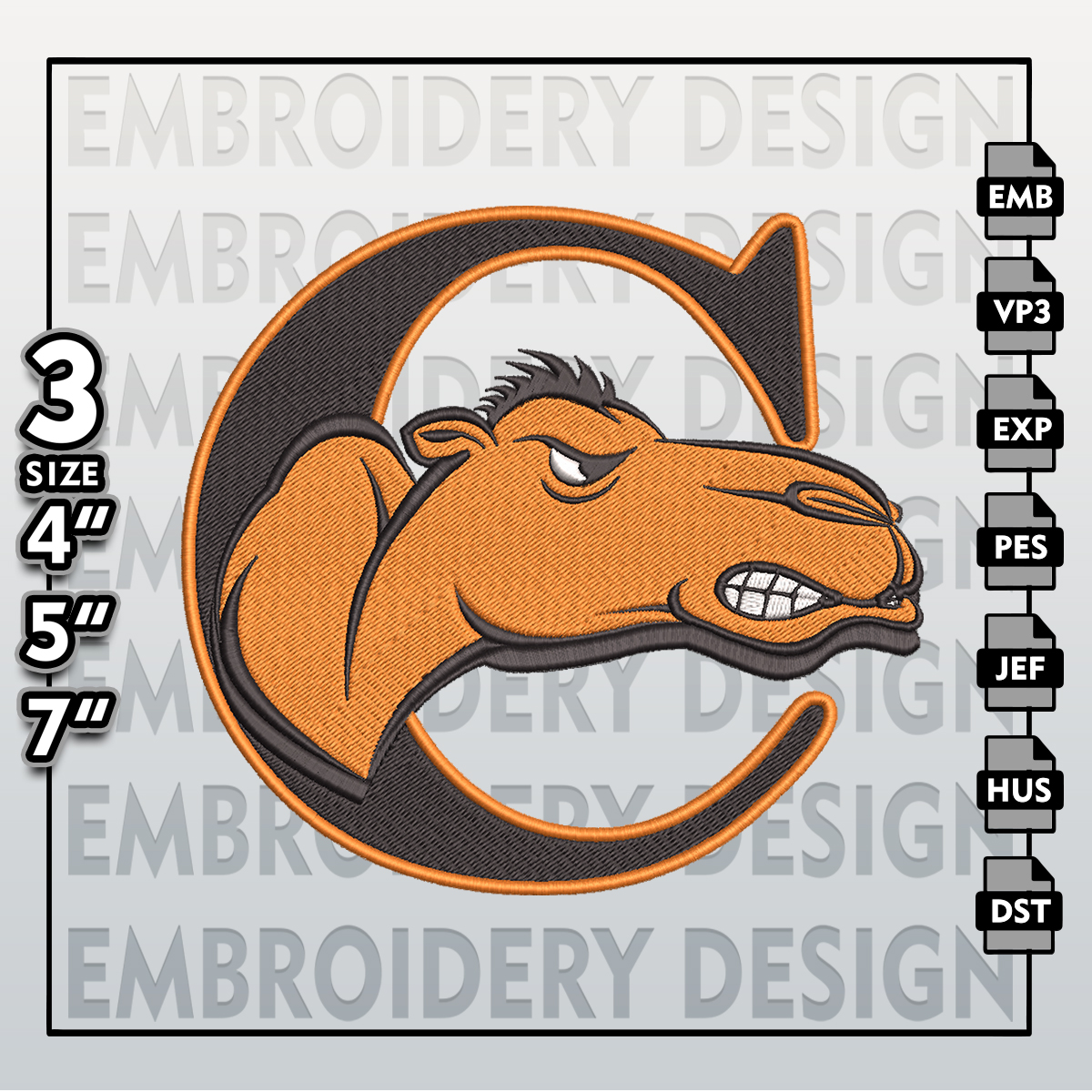 Campbell Fighting Camels Embroidery Designs, NCAA Logo Embro | Inspire ...