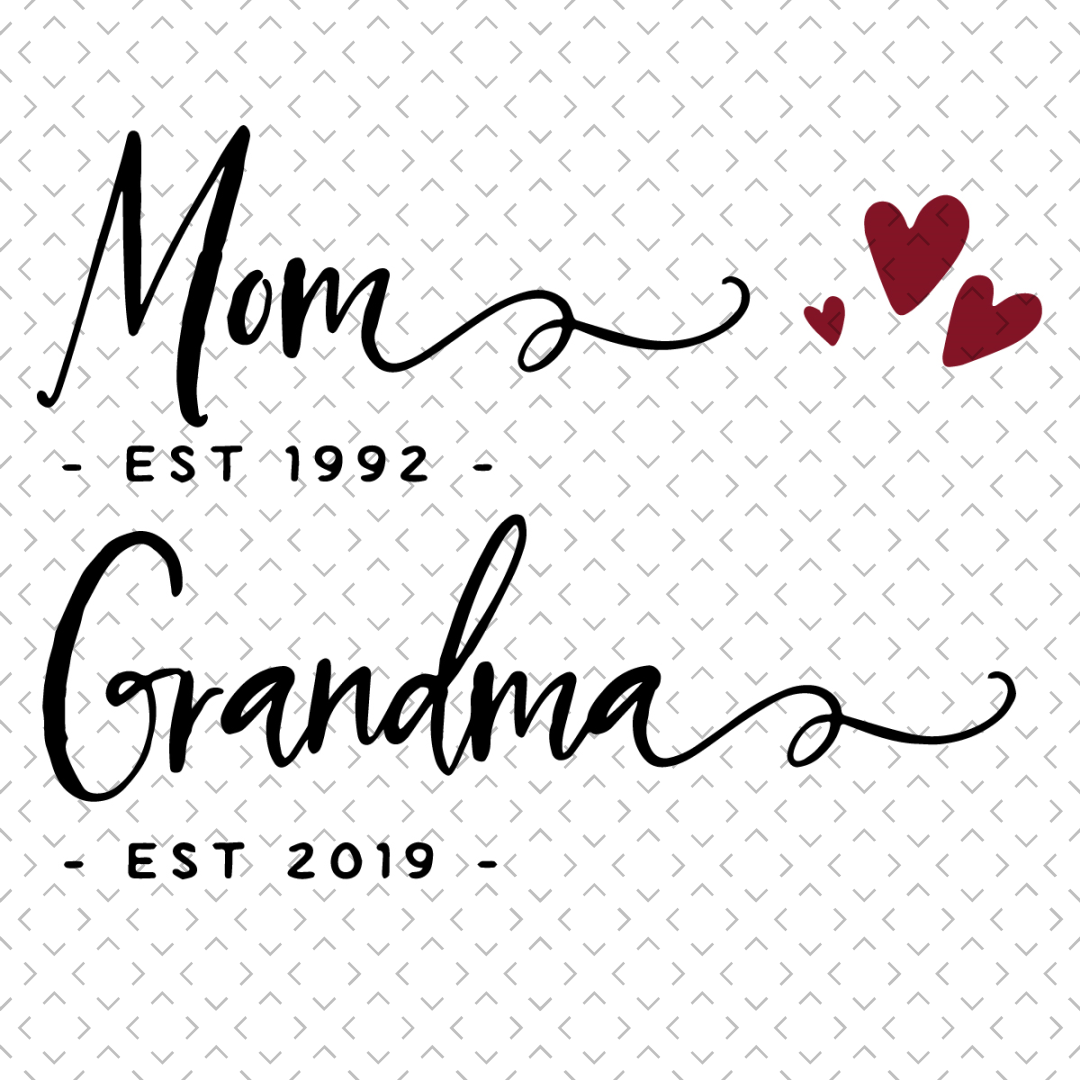 Mom Est 1992 Grandma Est 2019 Svg, Mothers Day Svg, Mom Svg, | Inspire ...