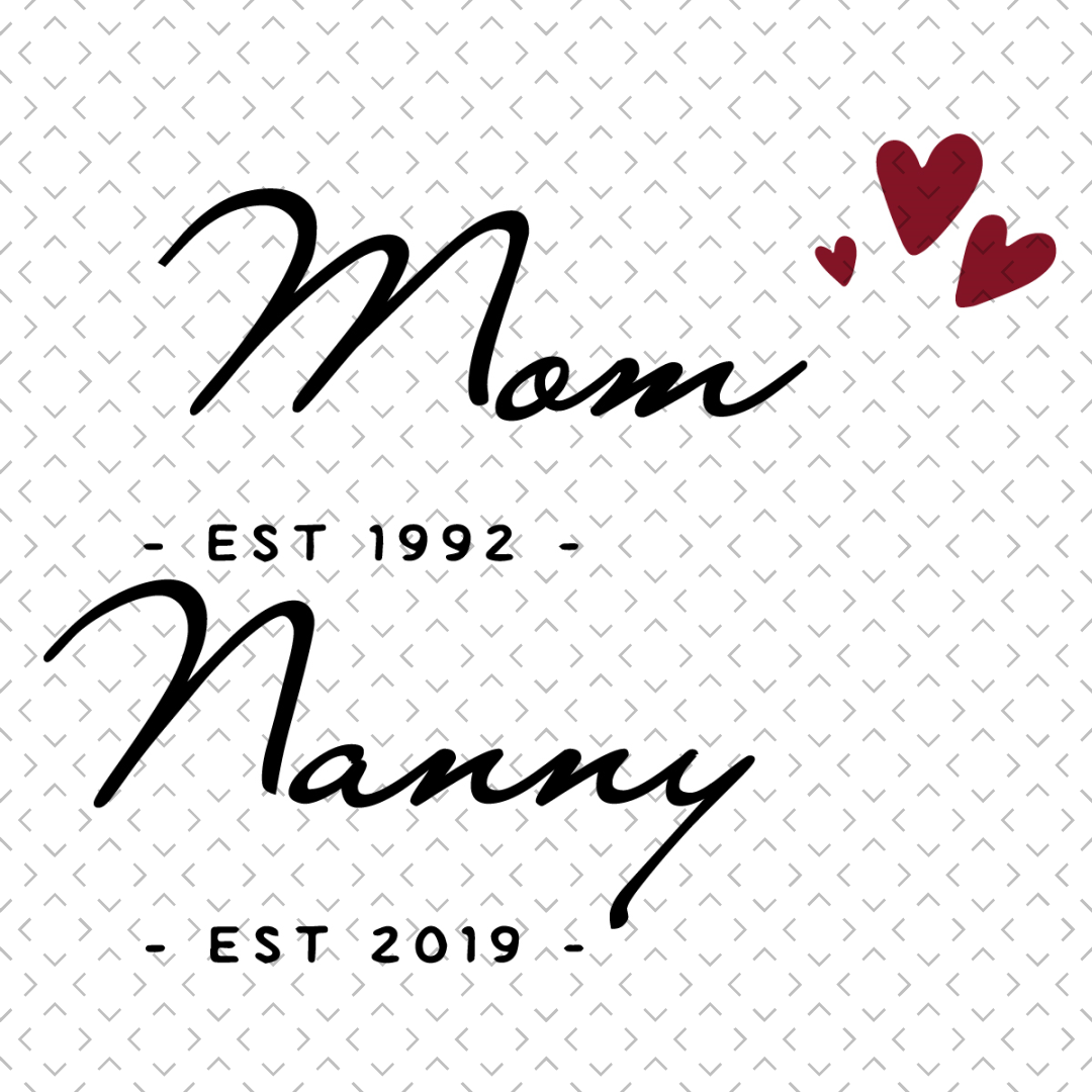 Mom Est 1992 Nanny Est 2019 Svg, Mothers Day Svg, Mom Svg, N | Inspire ...