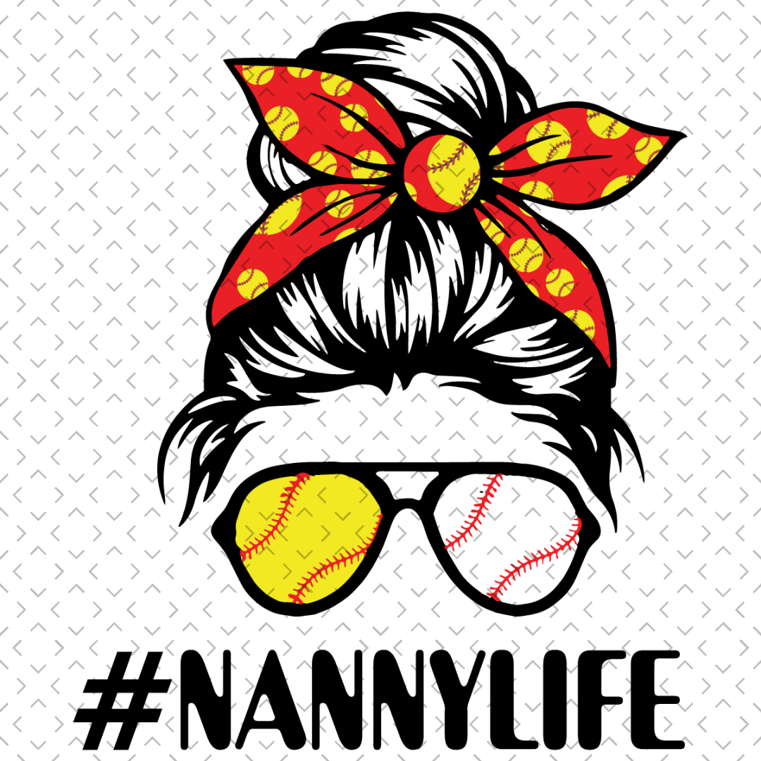 Nanny Life Softball Baseball Svg, Mothers Day Svg, Sport Svg - Inspire ...
