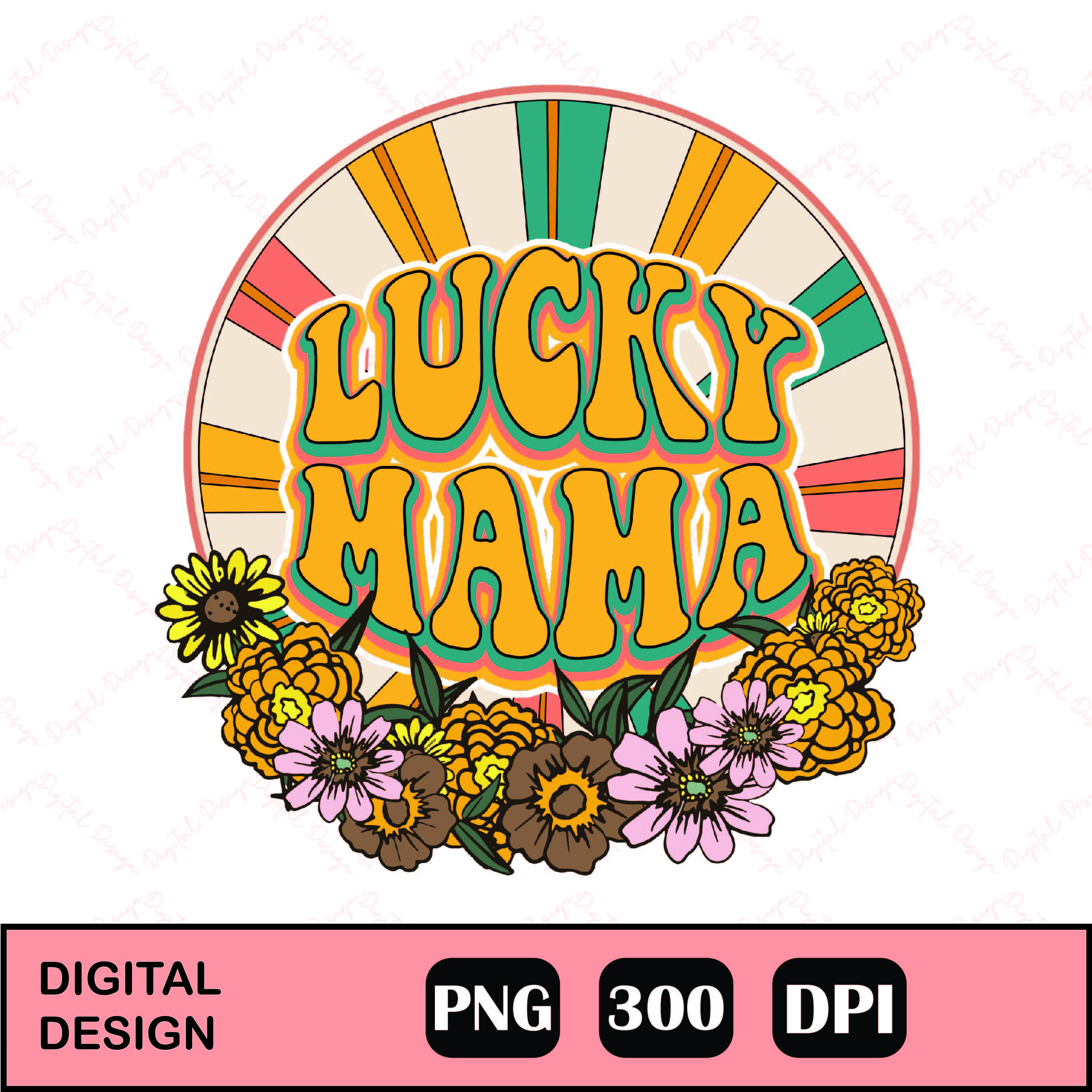 Lucky Mama png, Lucky Mama PNG, Retro mama Print, Mother's D - Inspire ...