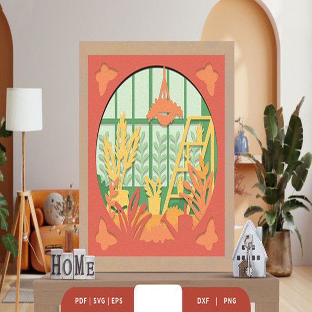 House Full of Plant 3D Shadow Box SVG, Shadow Box Template, | Inspire ...