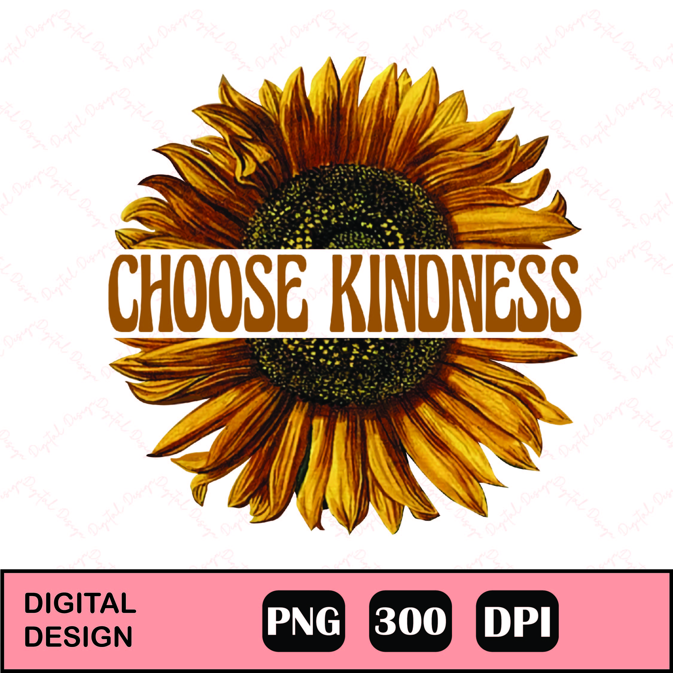 Retro Sunflower Kindness png, Choose Kindness Sublimation, s | Inspire ...