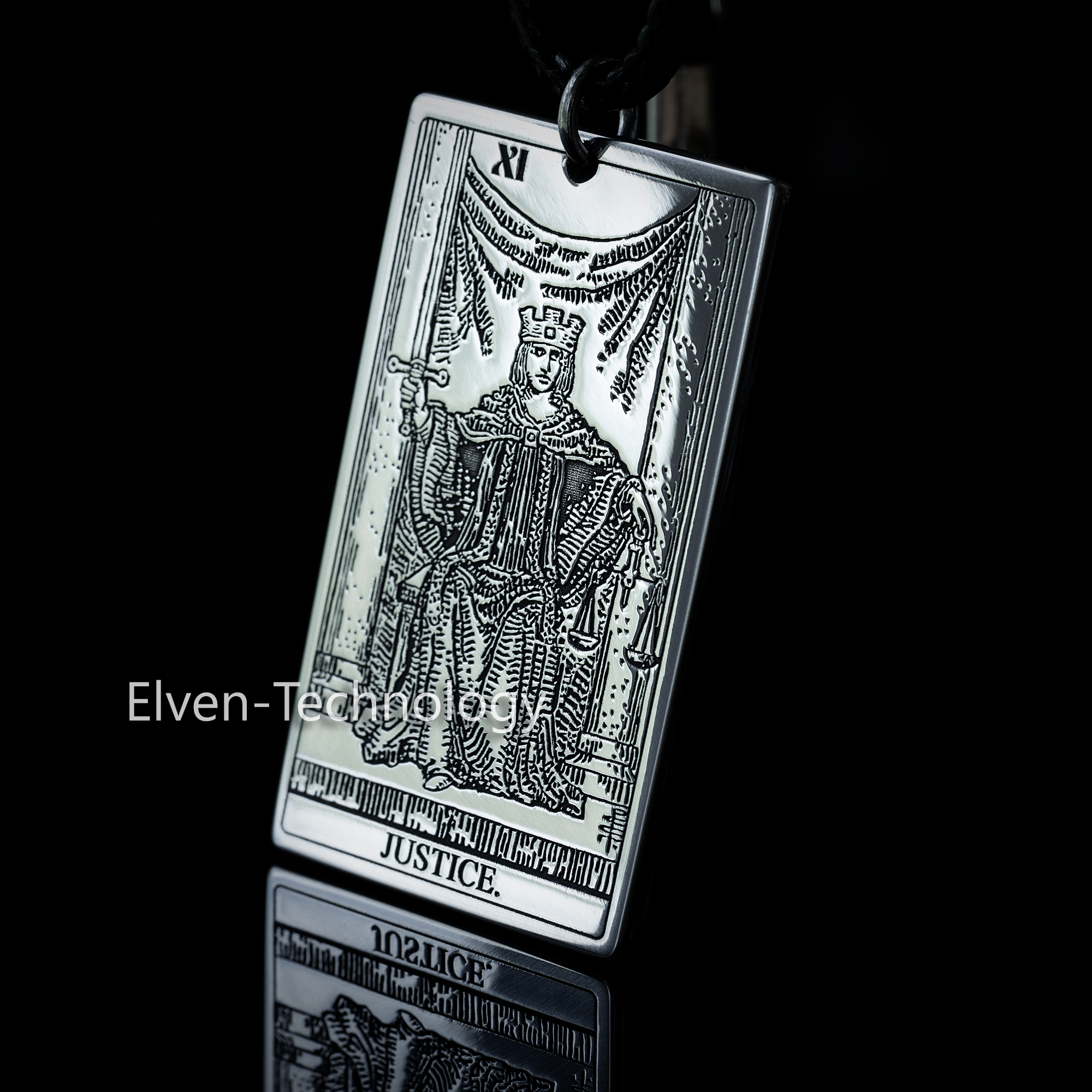 The Justice Major Arcana Tarot card kabbalah amulet pendant - Inspire ...