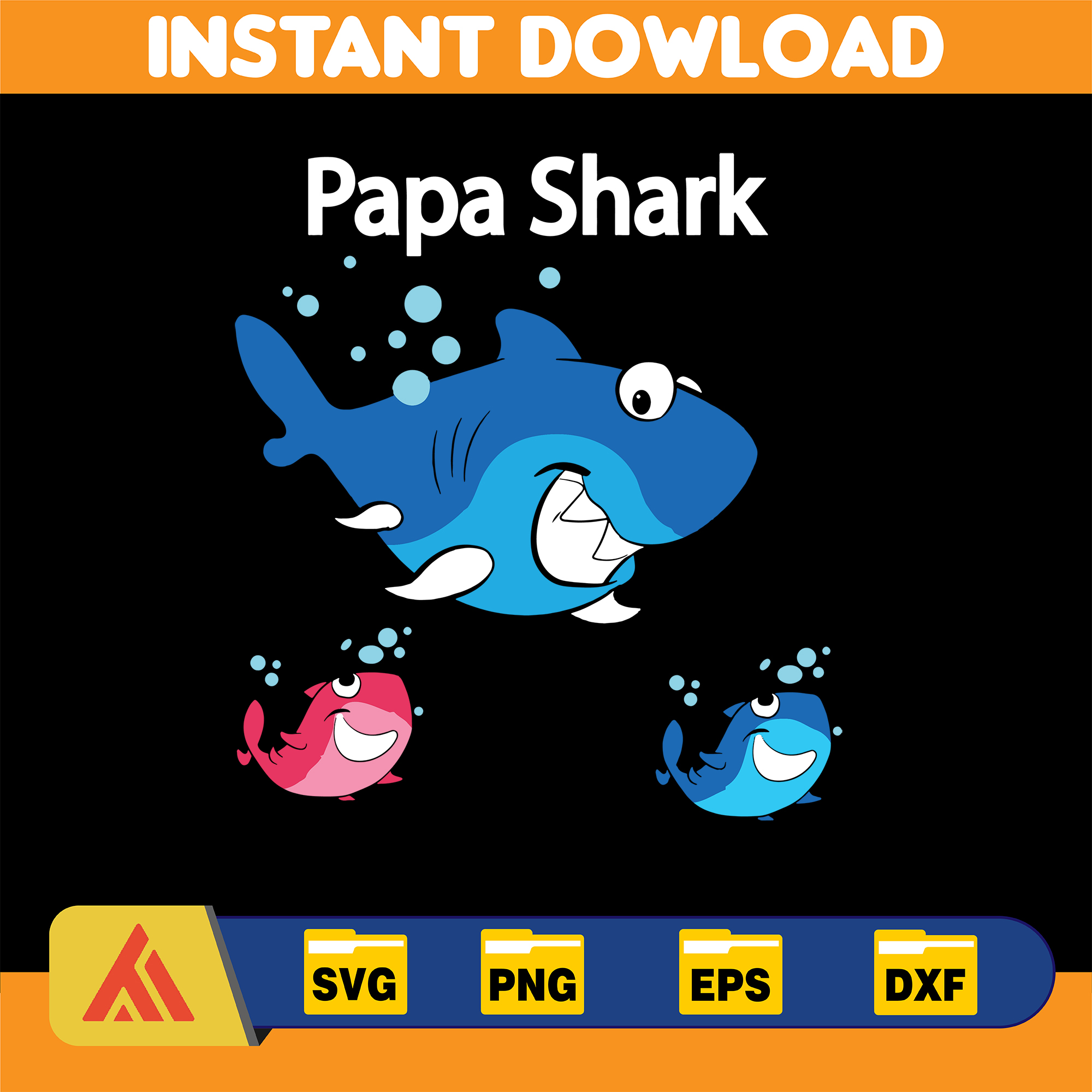 Papa Shark Svg, Father's Day Svg, Dad Quotes Svg, Png Clipar | Inspire ...