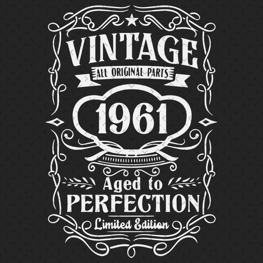 Vintage 1961 Birthday Svg, Birthday Svg, Born In 1961, 60th | Inspire ...
