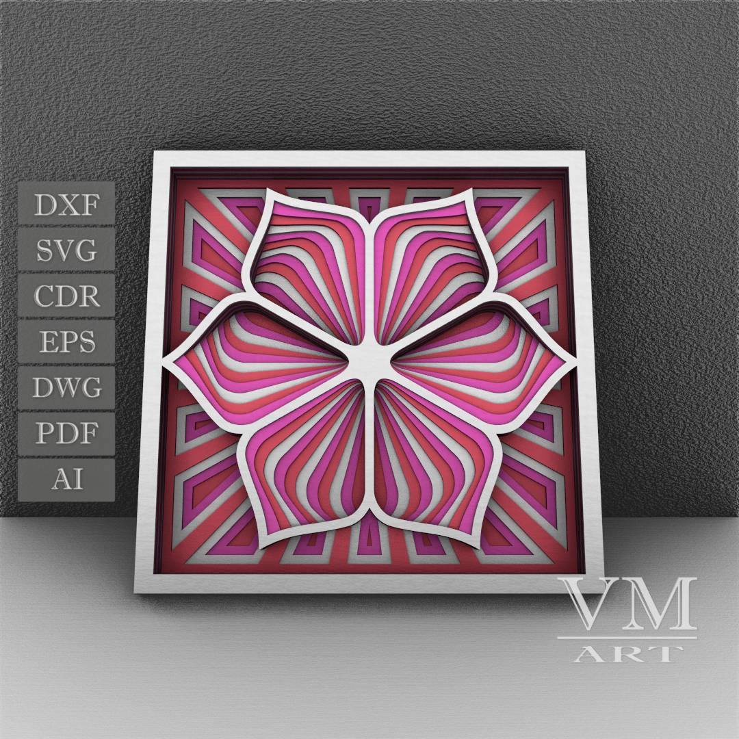 F11 - Layered Flower SVG, 3D Flower Mandala, Laser cut file | Inspire ...