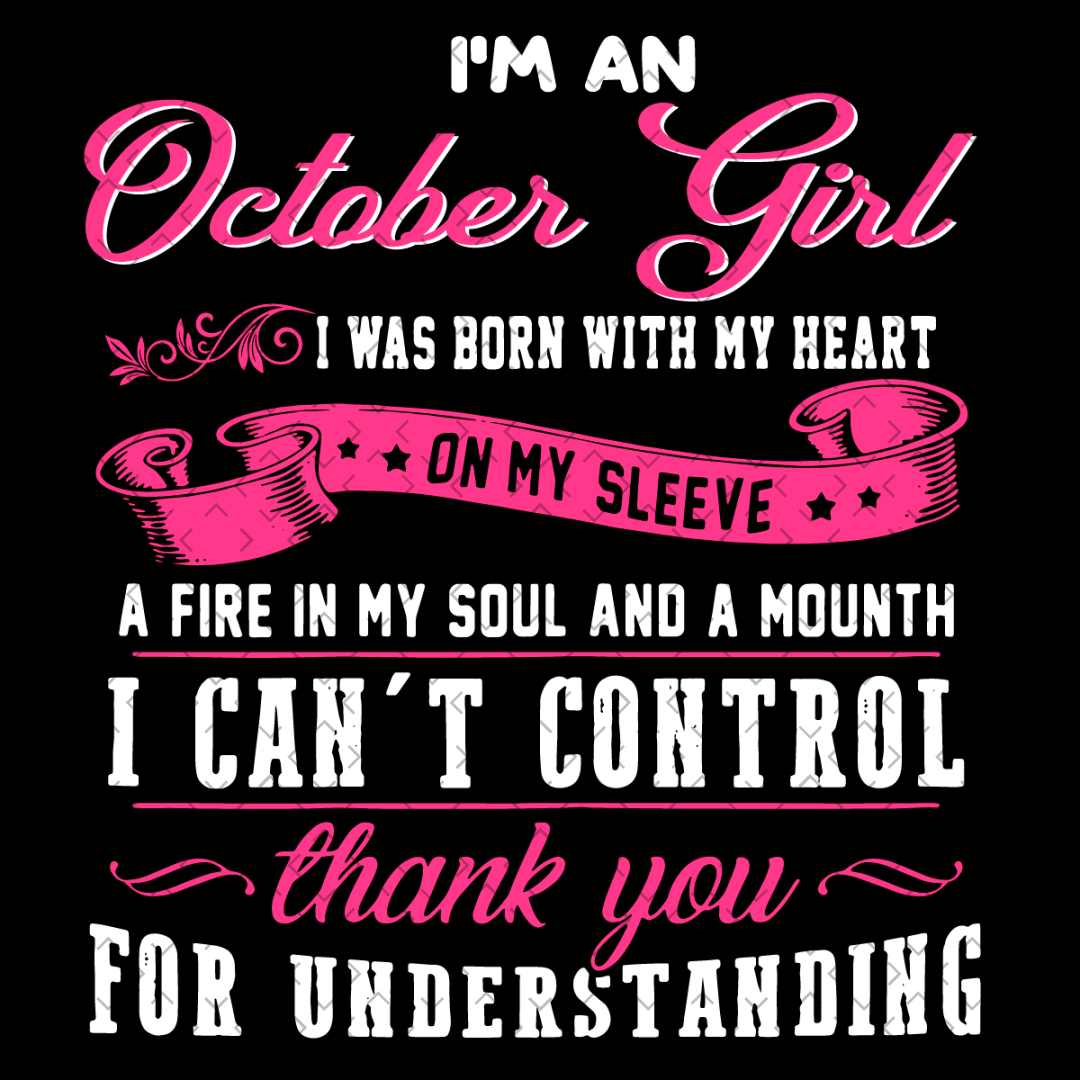 Im An October Girl Quote Svg, Birthday Svg, October Girl Svg | Inspire ...