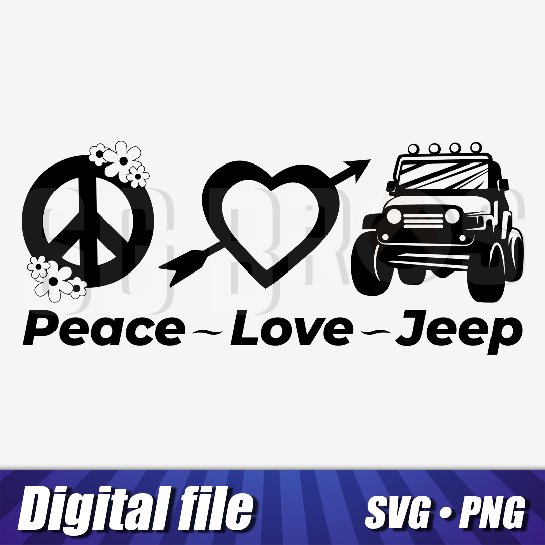 Peace Love Jeep svg png image, Jeep clipart, Cricut jeep - Inspire Uplift