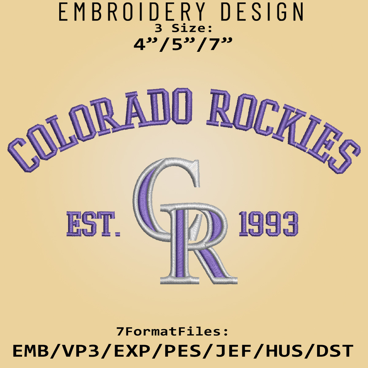Colorado Rockies Embroidery Designs, MLB Logo Embroidery Fil | Inspire ...