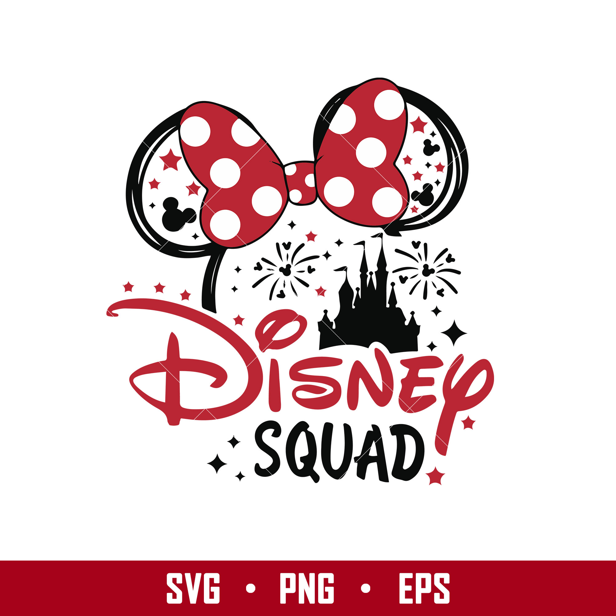 Disney Squad Svg, Castle Firework Minnie Ears Svg, Disney Sv | Inspire ...
