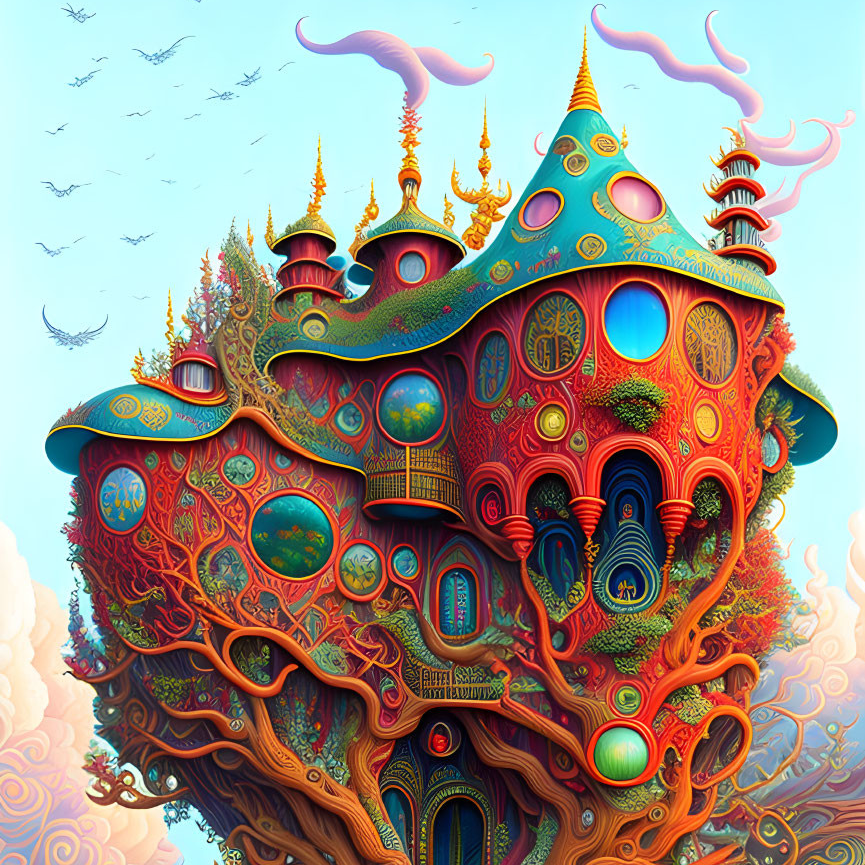 SPAGHETTI. Treehouse with red highlights - Inspire Uplift