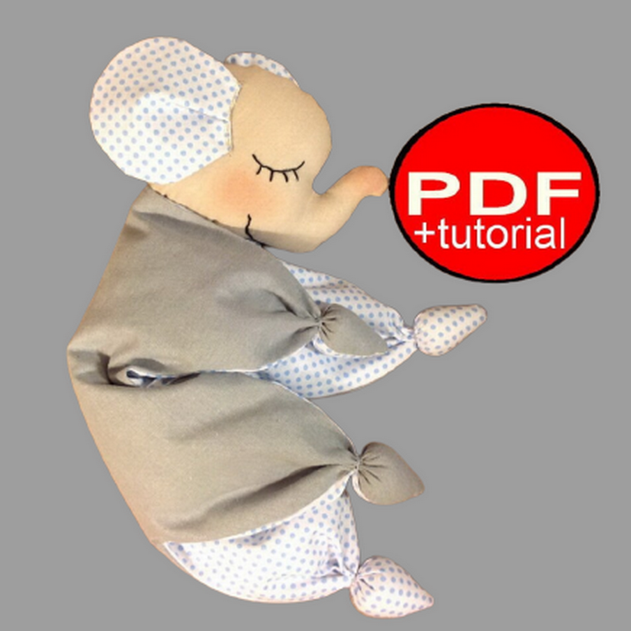 Baby lovey sewing pattern Elephant pattern Tutorial PDF New | Inspire ...